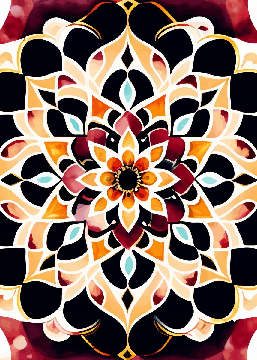 'Beautiful Mandala Pattern' Poster, picture, metal print, paint by ALMA ...