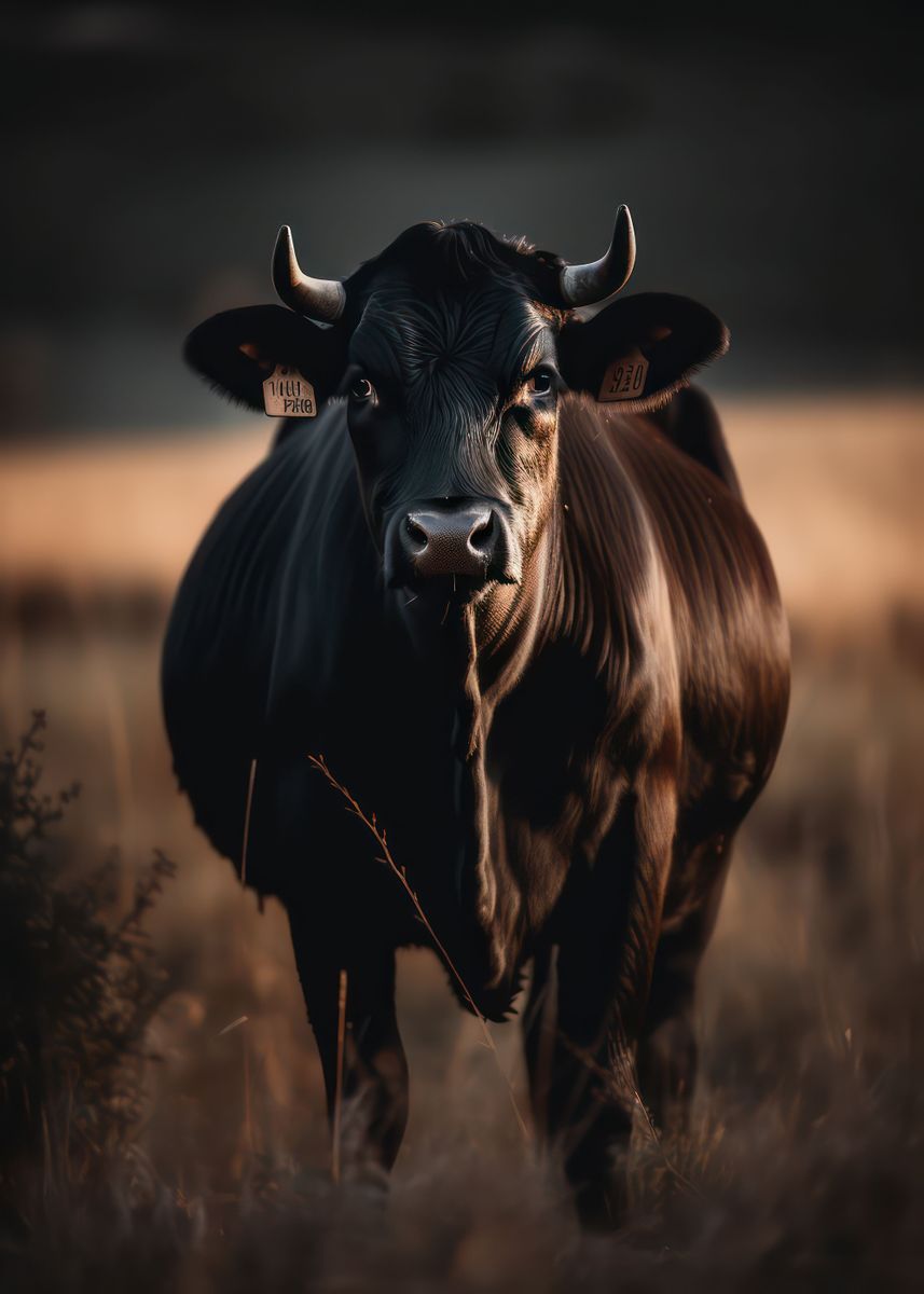 'Happy cow' Poster, picture, metal print, paint by Zooscape Wildlife ...