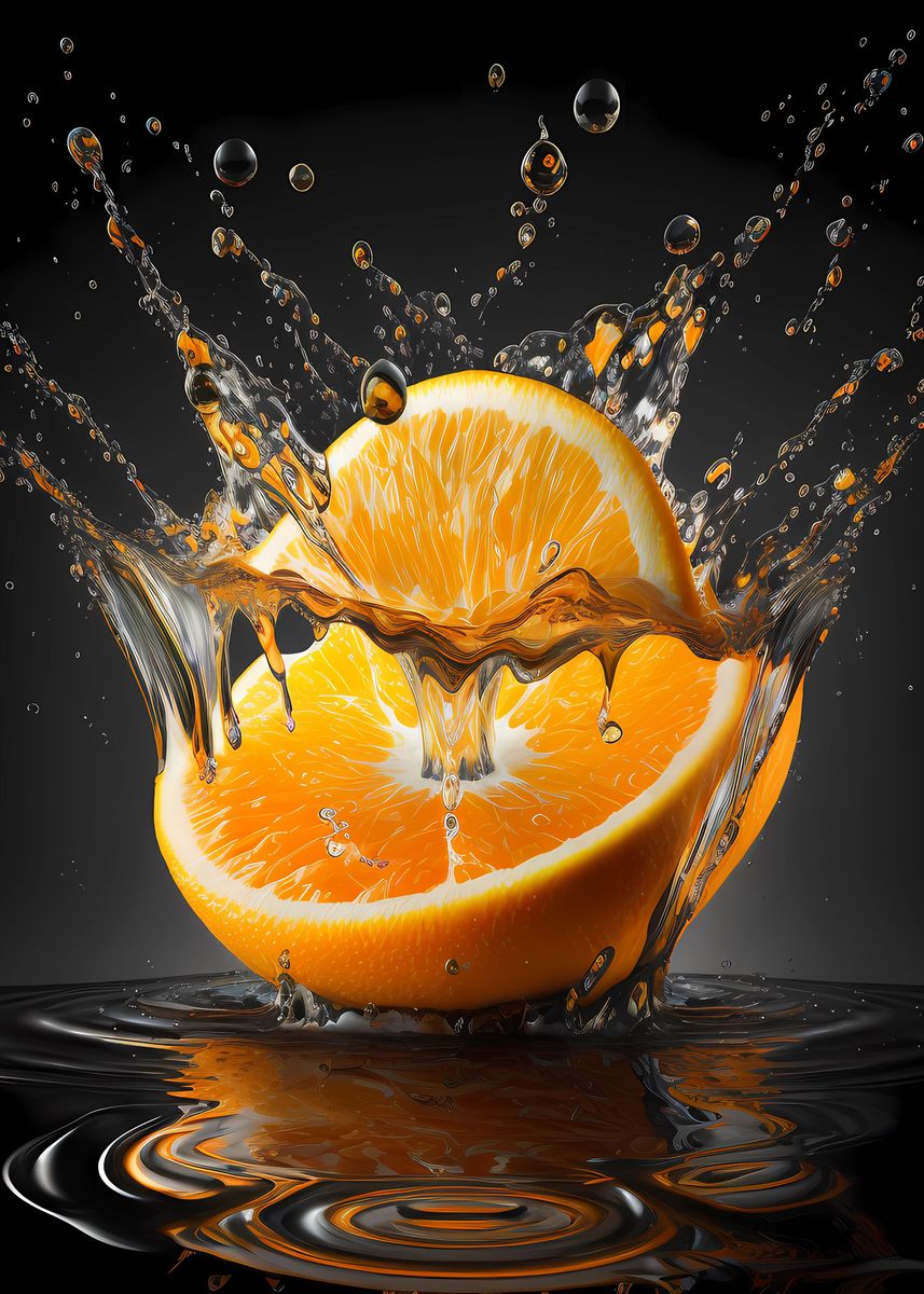 'Fruit splatter' Poster, picture, metal print, paint by Oleksandr ...