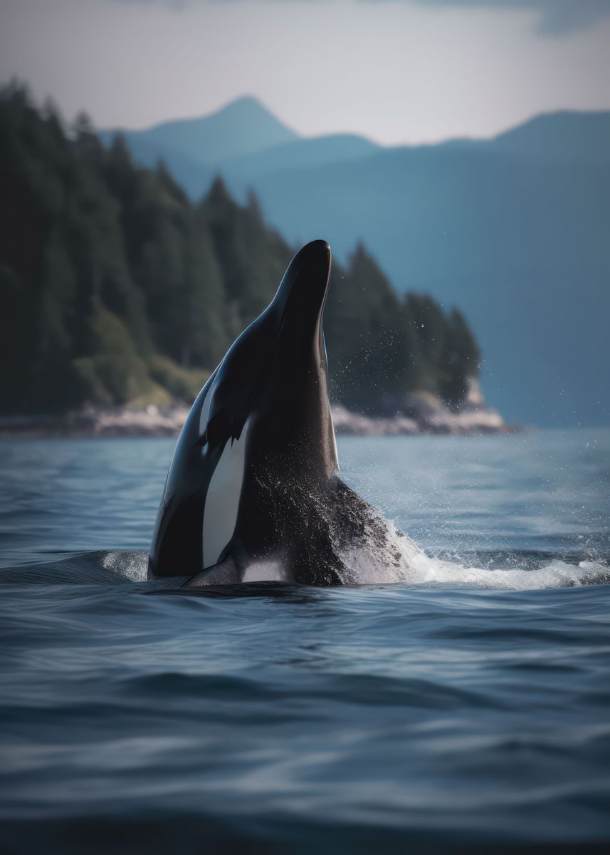 'Graceful orca' Poster, picture, metal print, paint by Zooscape ...