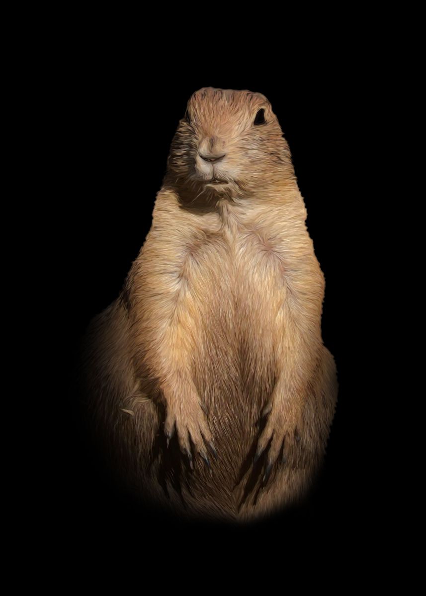 'Prairie dog' Poster, picture, metal print, paint by Gyula Gvardián ...