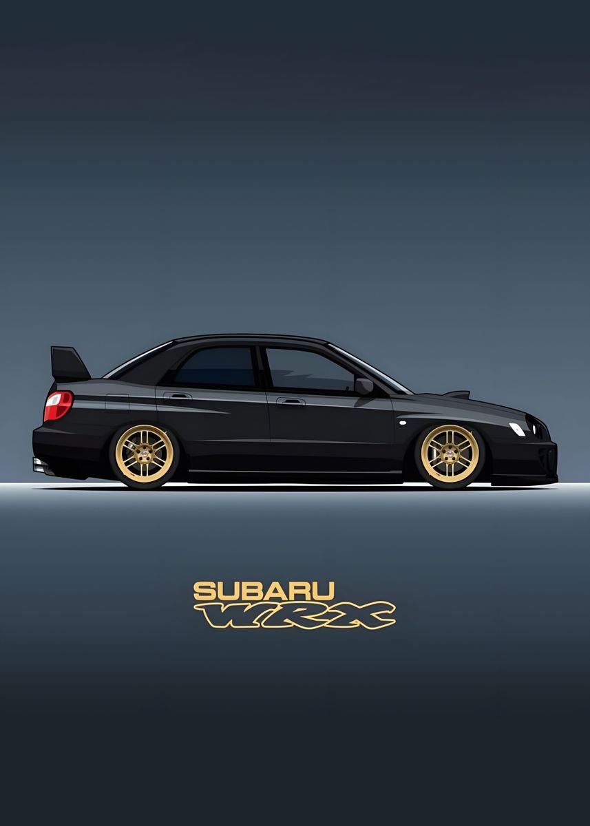 'Subaru WRX JDM' Poster, picture, metal print, paint by fatima waalou ...