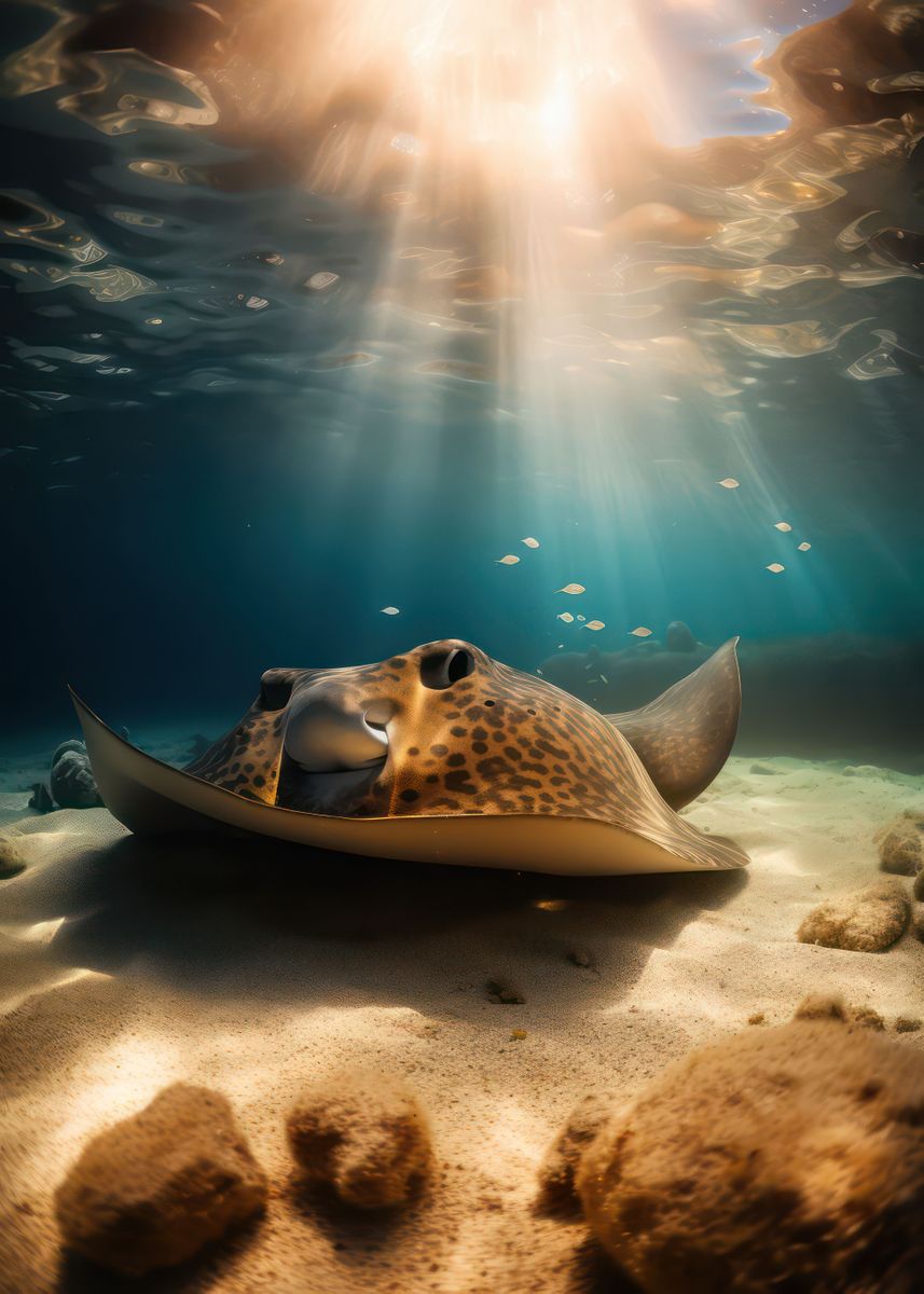 'Amazing stingray' Poster by Zooscape Wildlife | Displate