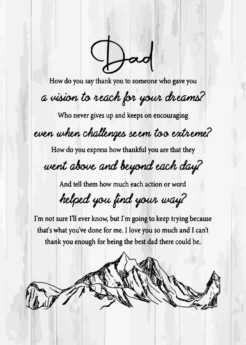 'Dad motivational quotes' Poster, picture, metal print, paint by Loves ...