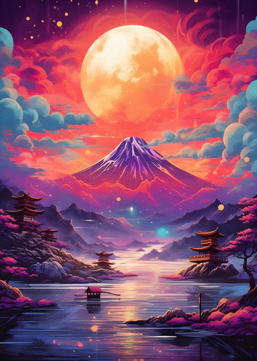 'Colorful painting nature' Poster, picture, metal print, paint by ...