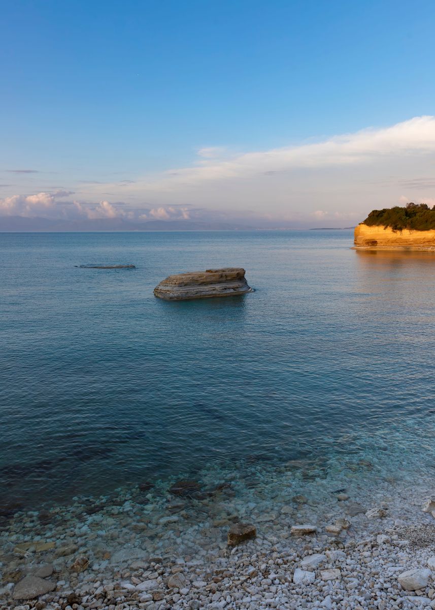 'Seascape in Corfu, Greece' Poster, picture, metal print, paint by ...