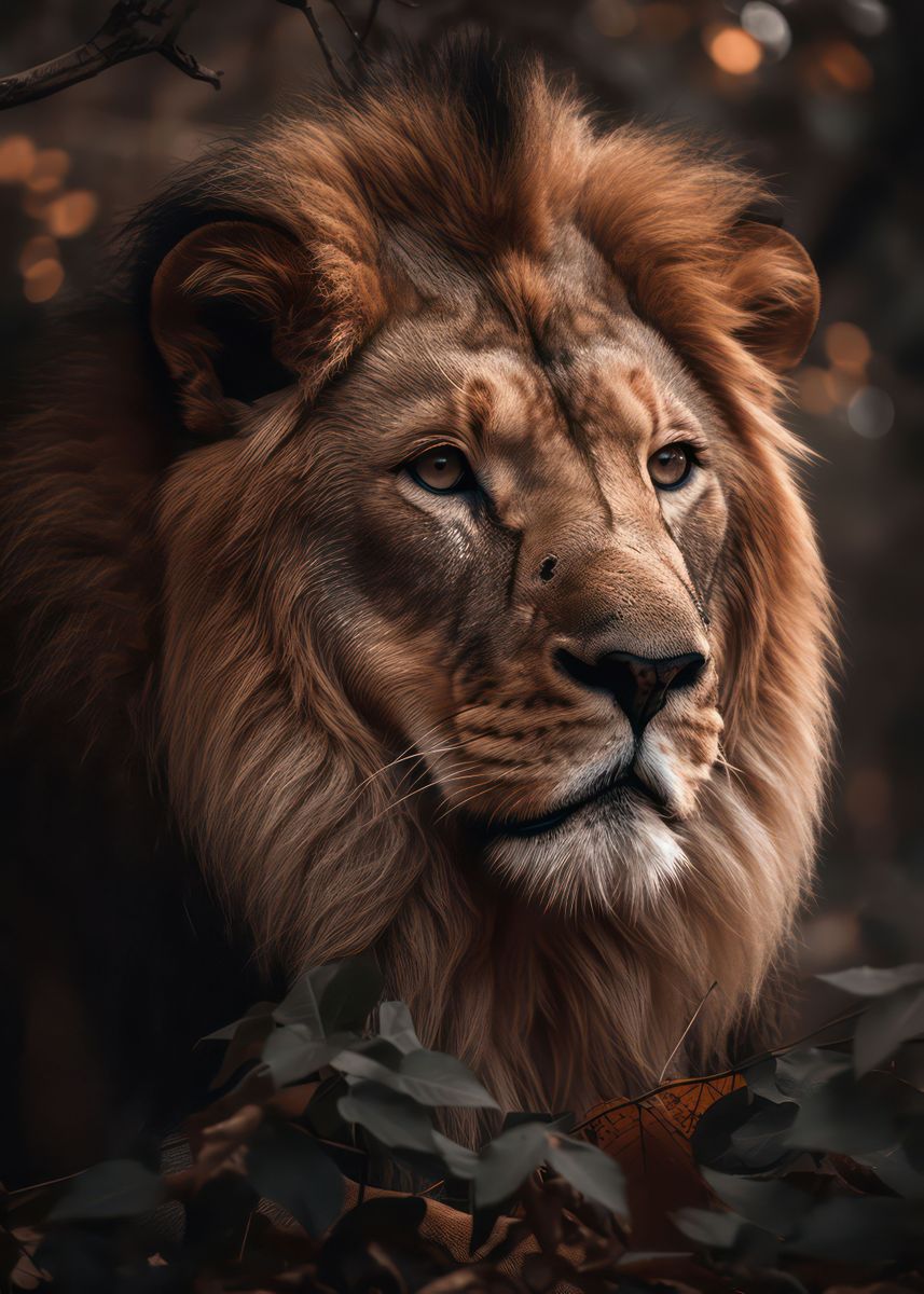 'Proud lion' Poster, picture, metal print, paint by Zooscape Wildlife ...