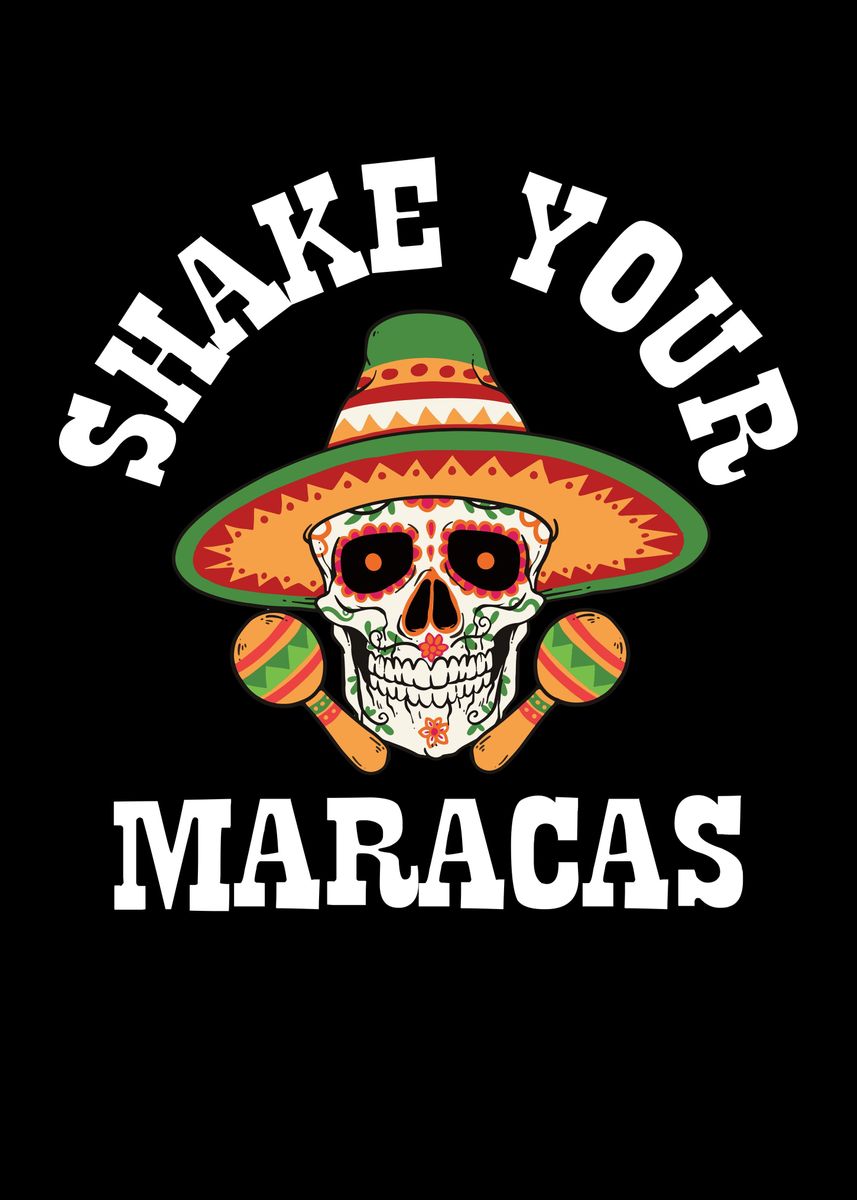 'Shake Your Maracas' Poster, picture, metal print, paint by CatRobot ...