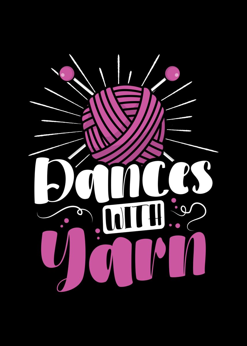 'Knitting Knitter' Poster, picture, metal print, paint by Sebastian ...