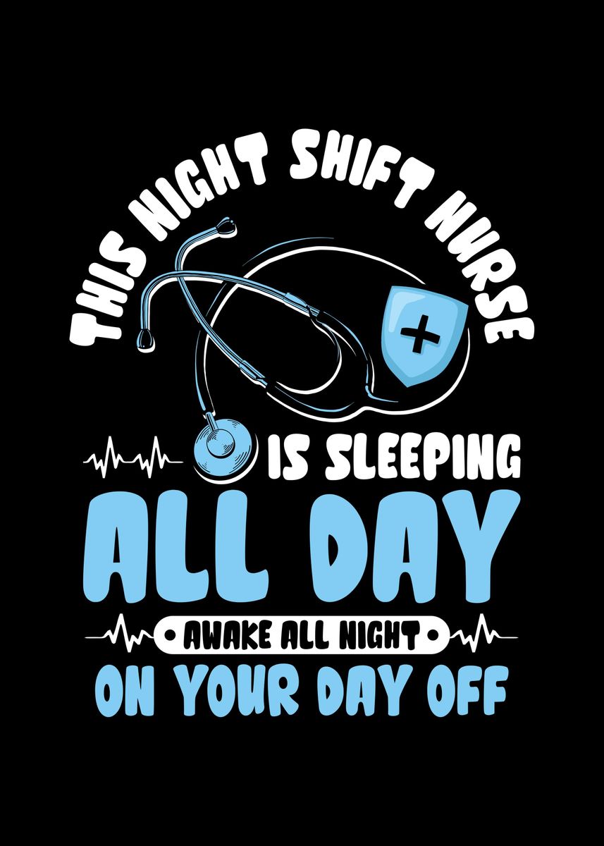 'Night Shift Nurse' Poster, picture, metal print, paint by Sebastian ...