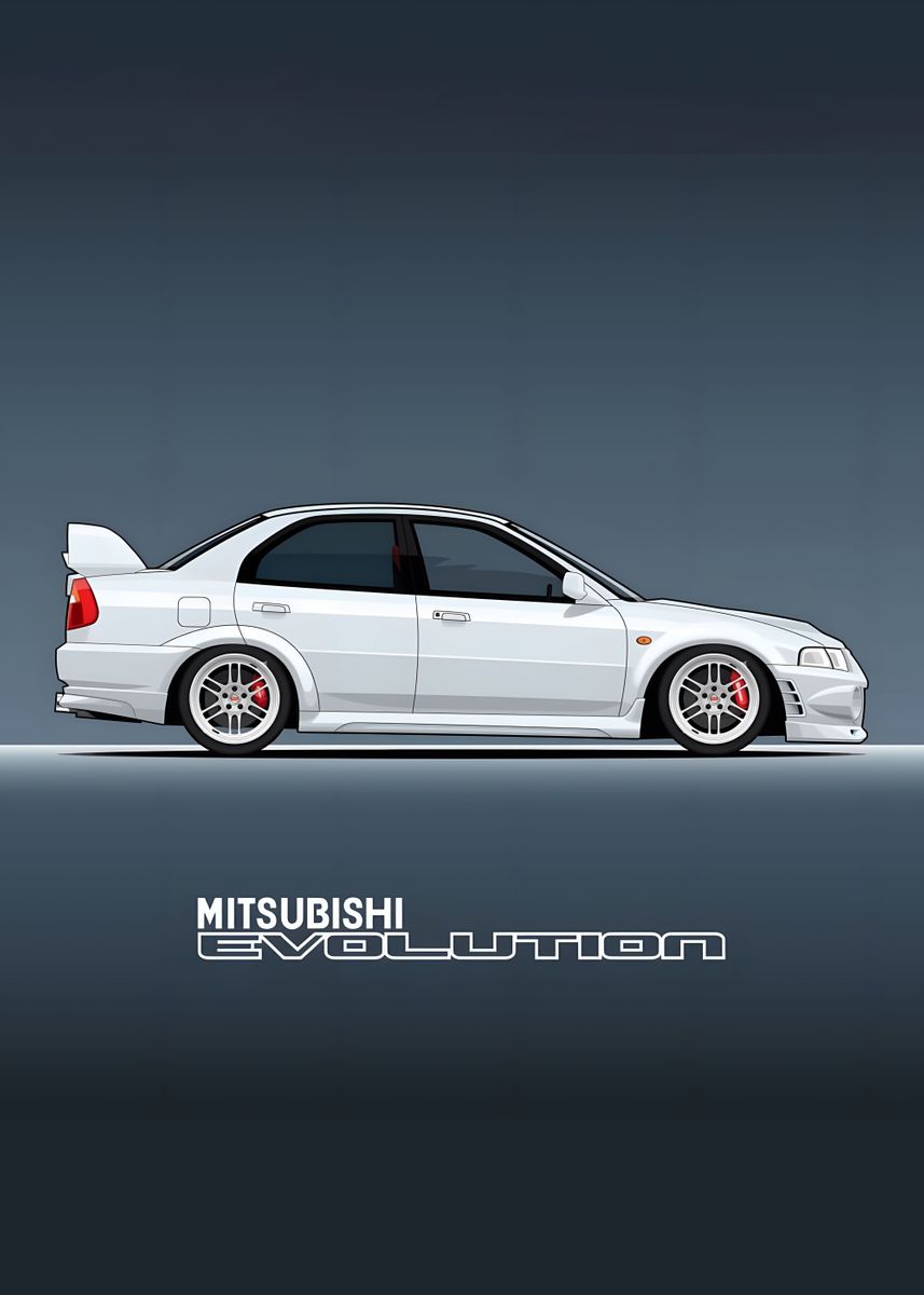 'Mitsubishi EVOLUTION JDM' Poster by master jasion | Displate