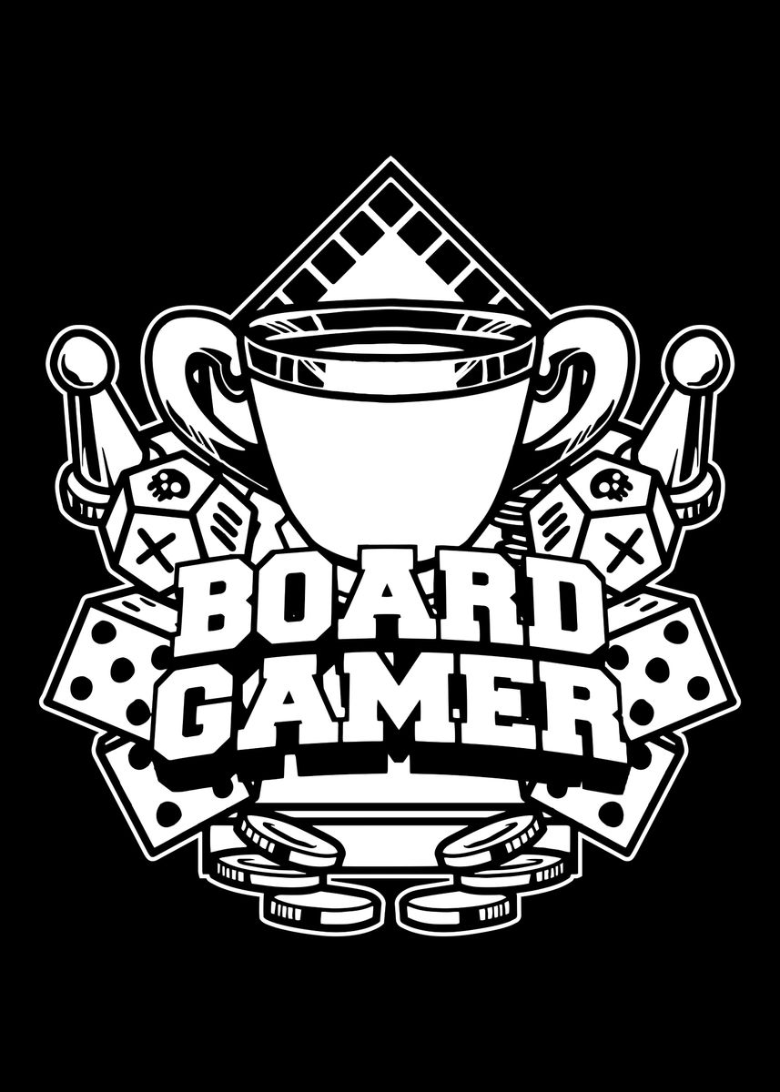 'Board Games' Poster, picture, metal print, paint by BobbyBubble | Displate