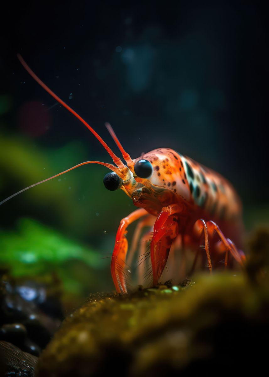 'Elegant shrimp' Poster, picture, metal print, paint by Zooscape ...