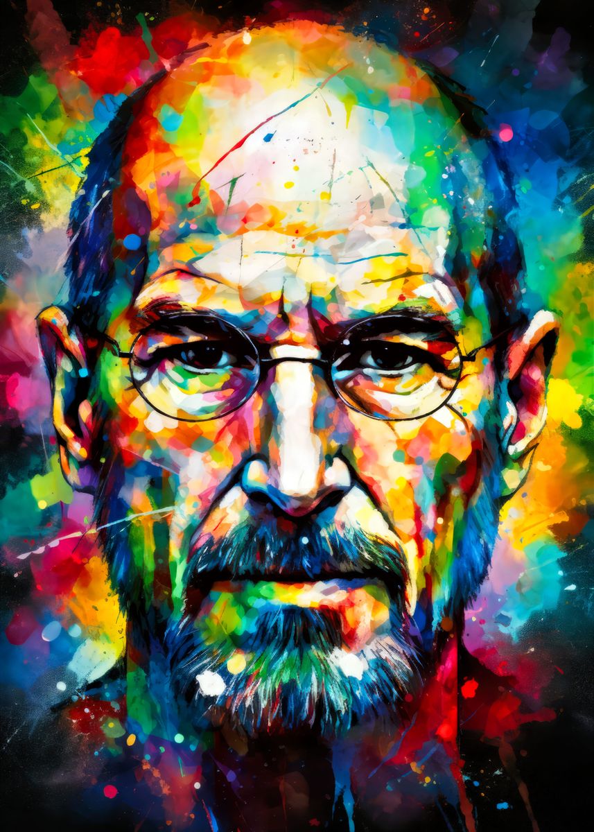 'Steve Jobs' Poster, picture, metal print, paint by Havard | Displate