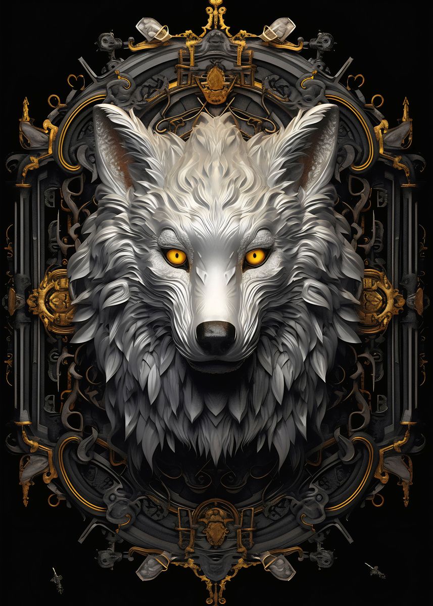 'Wolf beauty ' Poster, picture, metal print, paint by Nathan Ponty ...