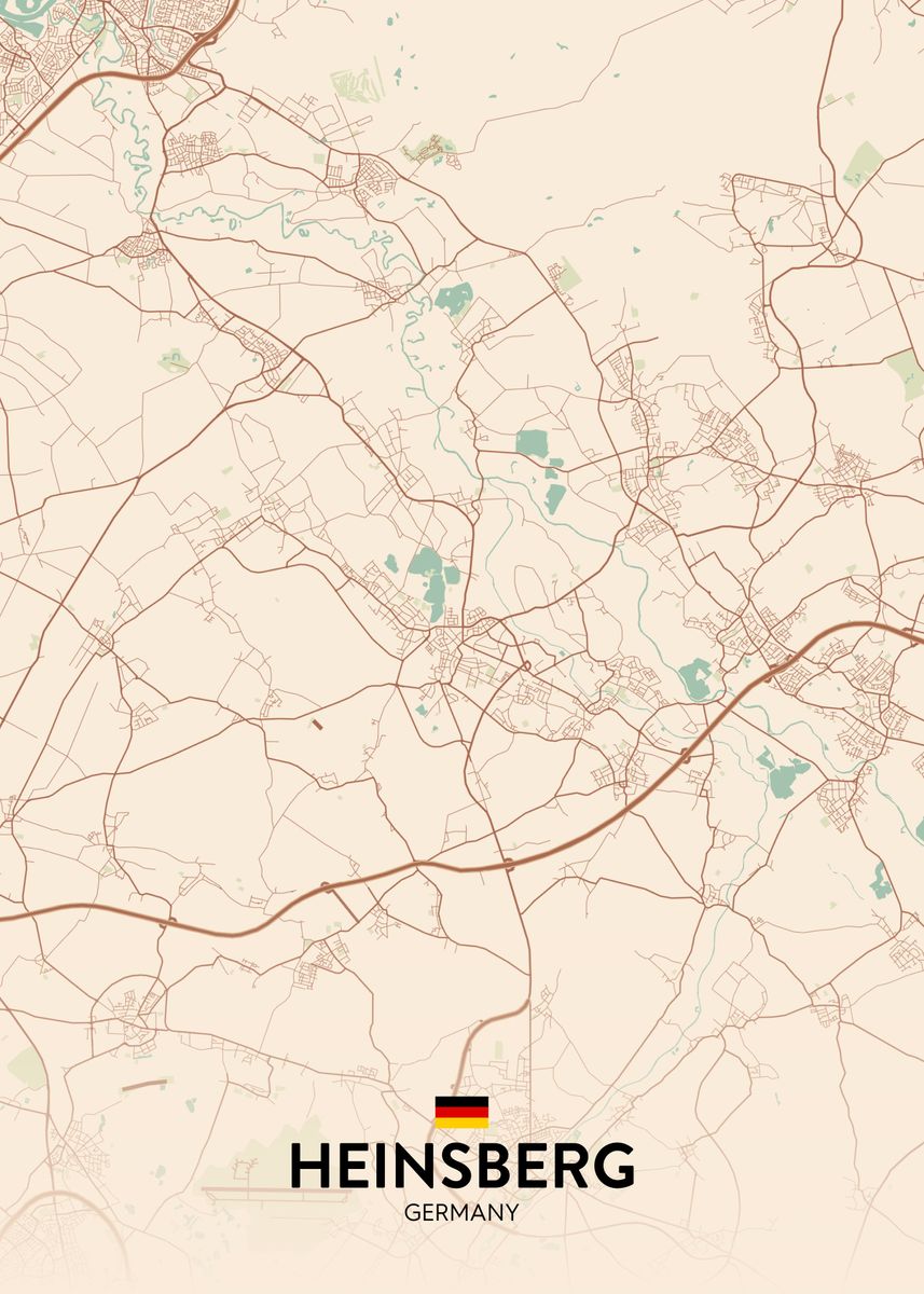 'Heinsberg DE' Poster, picture, metal print, paint by IMR Designs ...