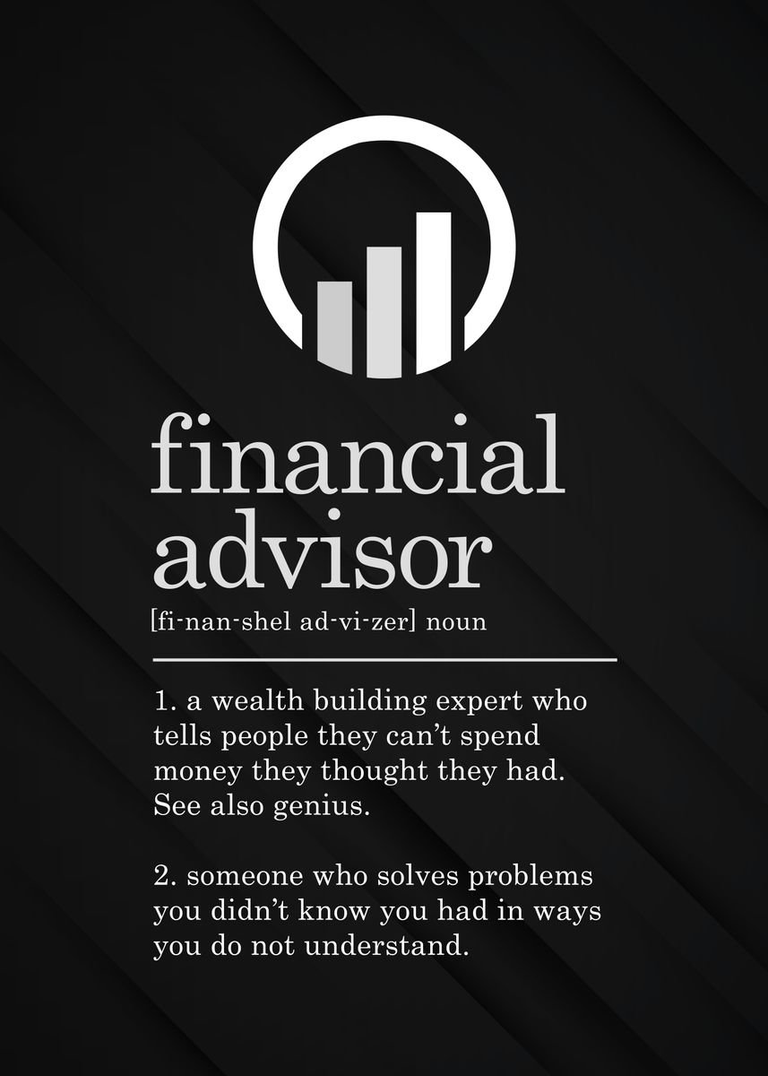 'Funny Financial Advisor' Poster, picture, metal print, paint by ...