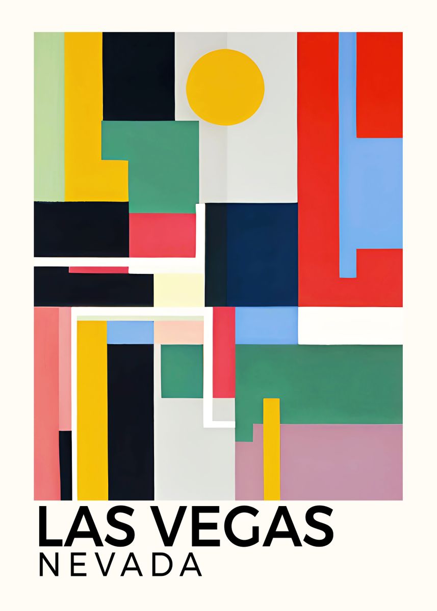 'Las Vegas Nevada Poster' Poster, picture, metal print, paint by ...