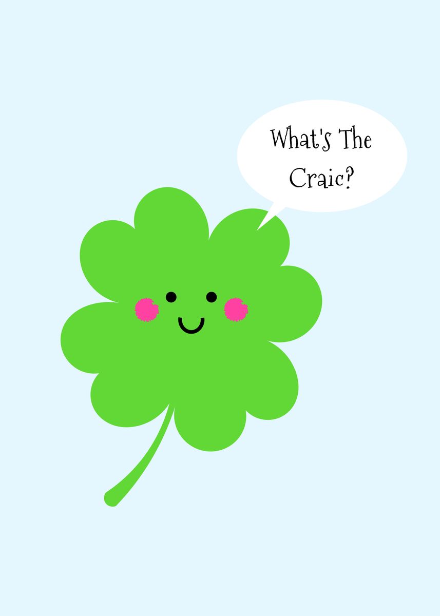 'Whats The Craic' Poster, picture, metal print, paint by Adam Regester ...