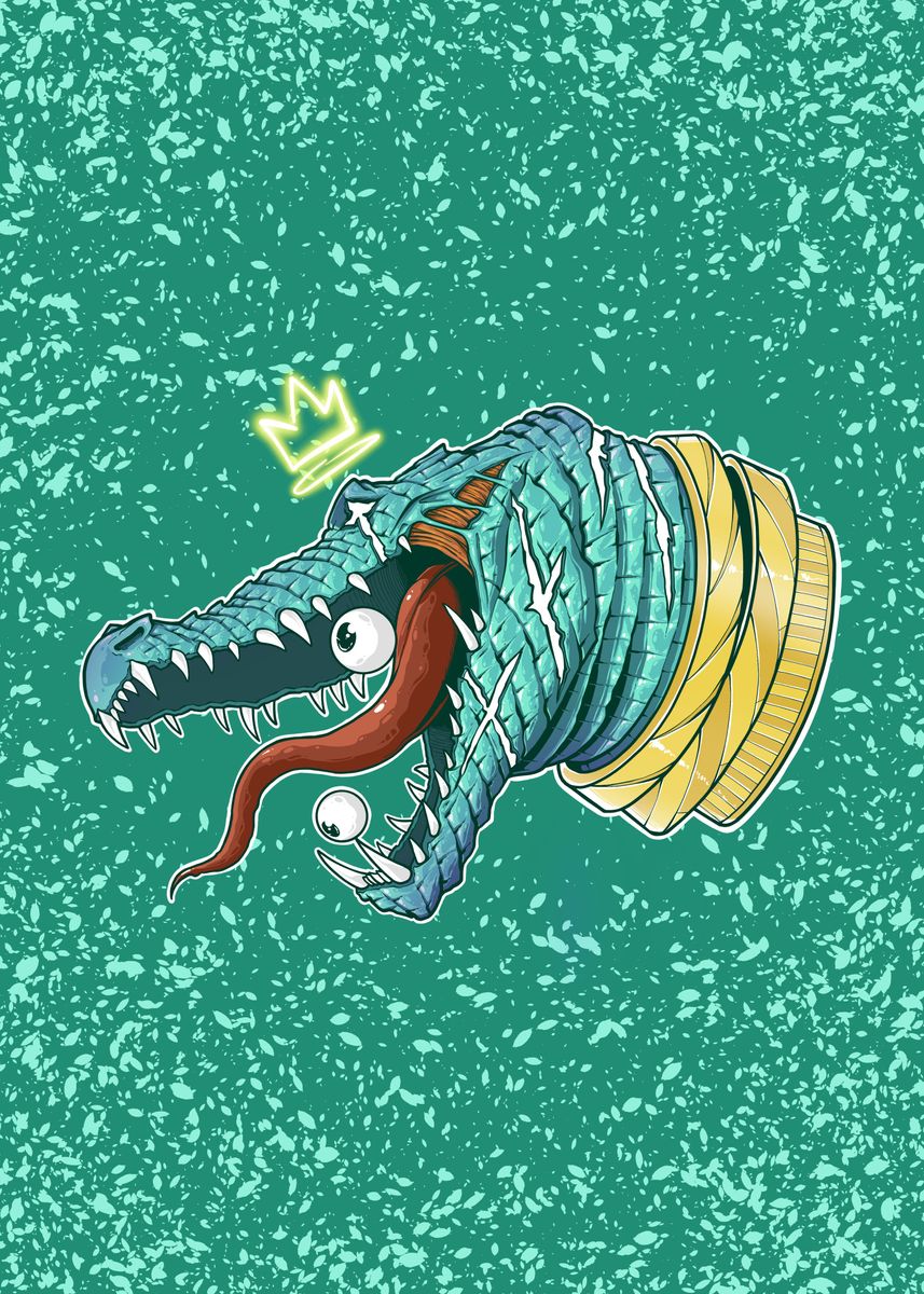 'KING GATOR' Poster, picture, metal print, paint by Mohammad Toha ...