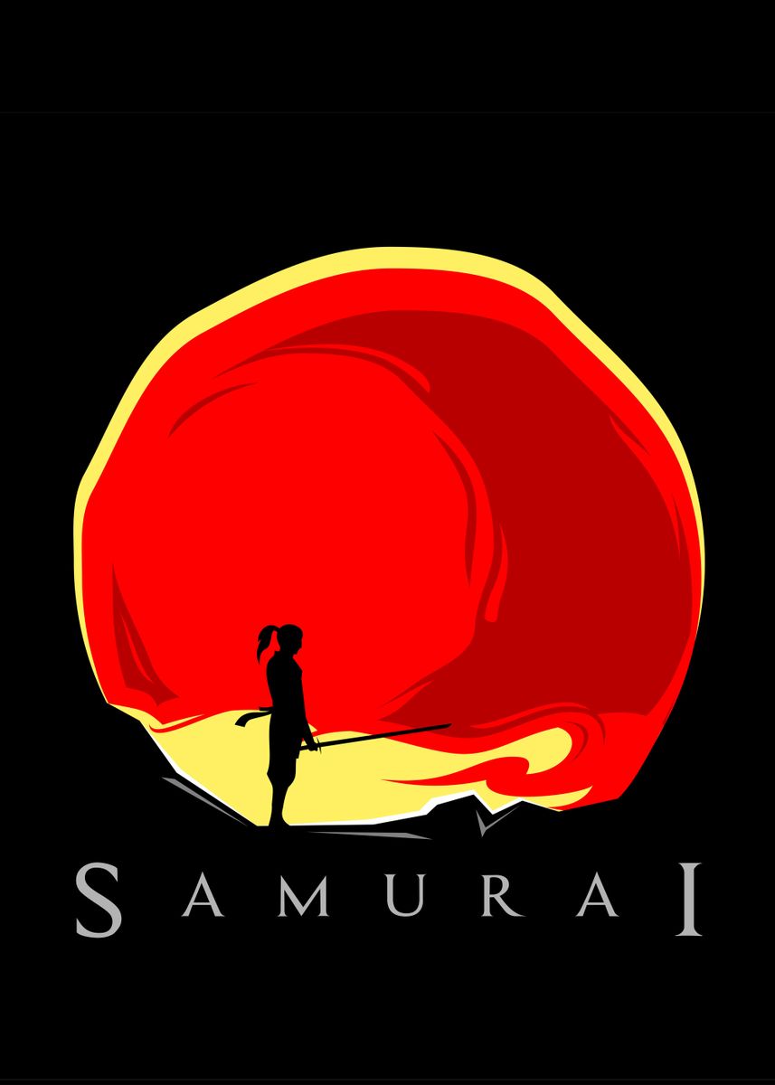 'samurai Japanese POSTER' Poster, picture, metal print, paint by ...