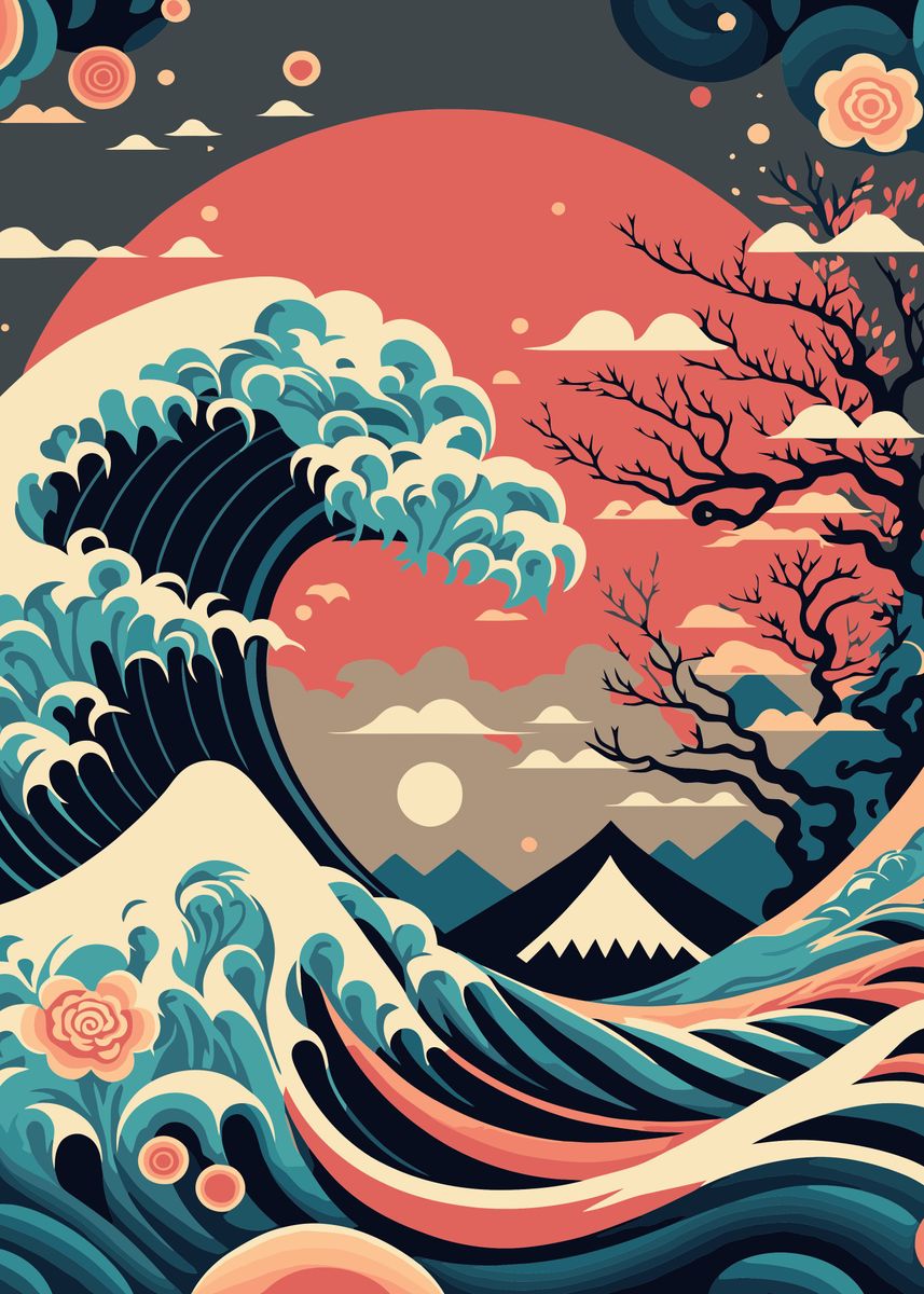 'Japanese style' Poster, picture, metal print, paint by KiaraPfeffer ...