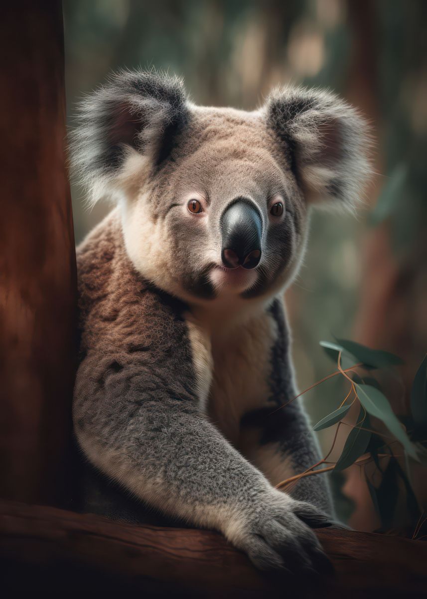 'Adorable Koala' Poster, picture, metal print, paint by Zooscape ...