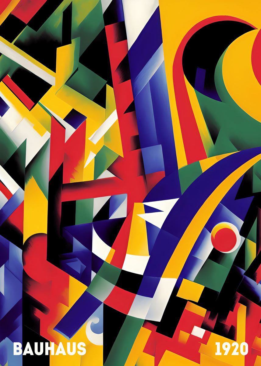 '1920 Bauhaus' Poster, picture, metal print, paint by BluePinkPanther | Displate