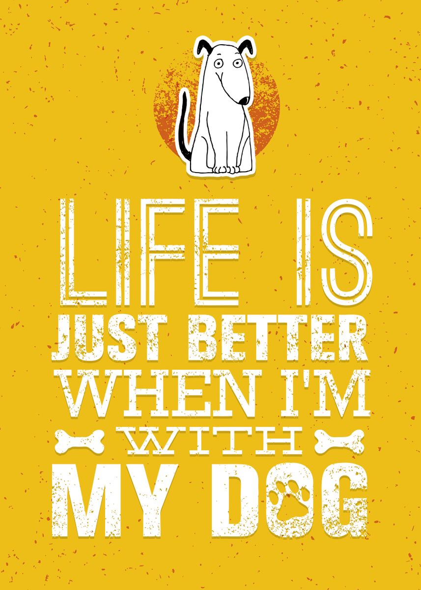 'My dog' Poster, picture, metal print, paint by Queensy Collin | Displate