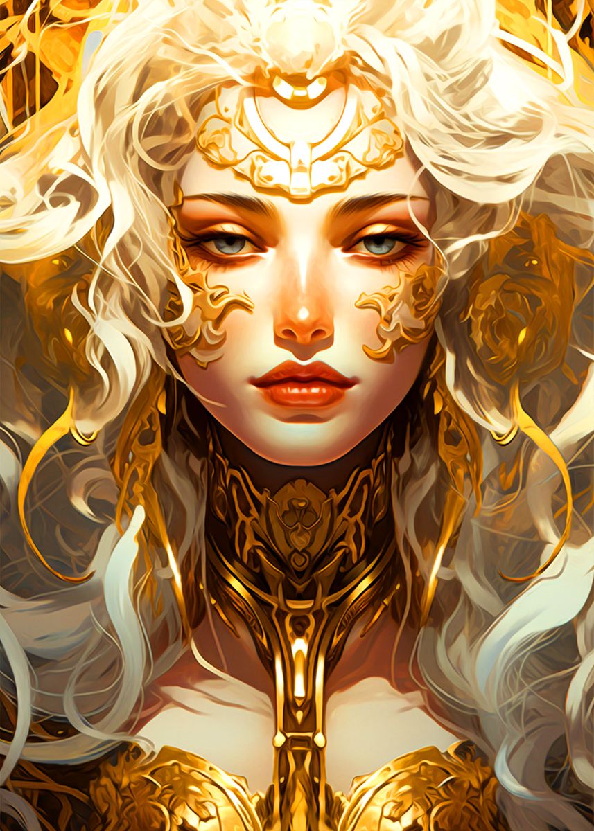 'Abstract Girl' Poster, picture, metal print, paint by Krill Bone ...