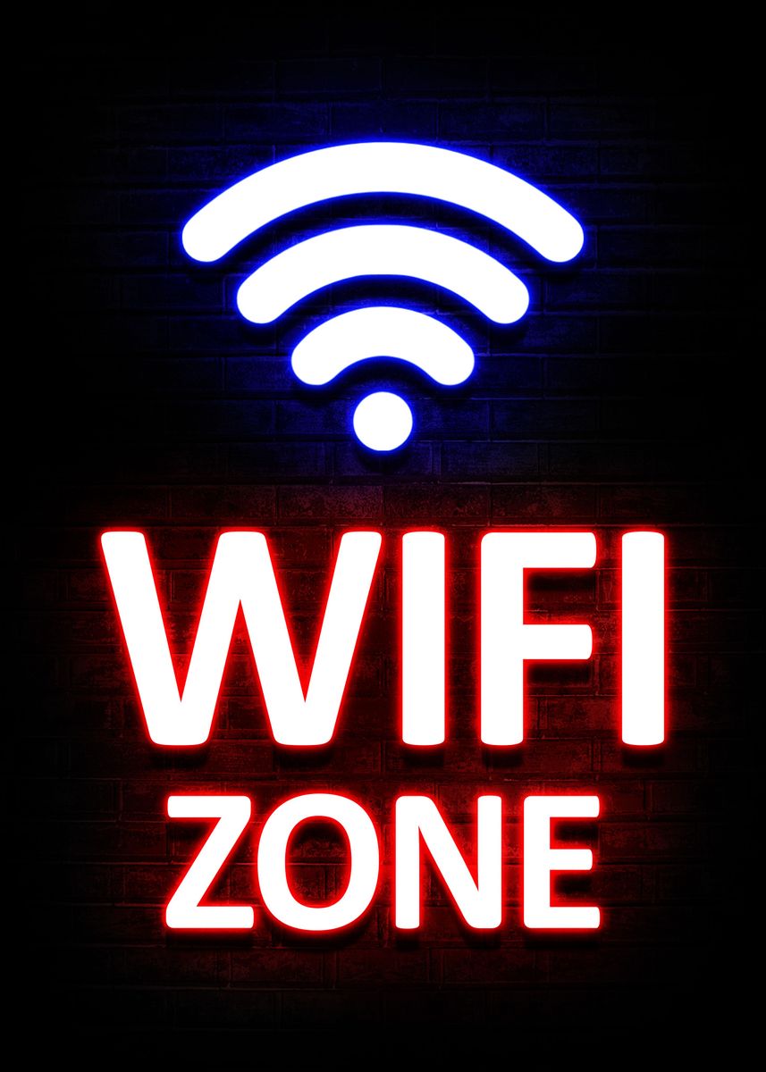 'Wifi Zone' Poster by Black Four | Displate