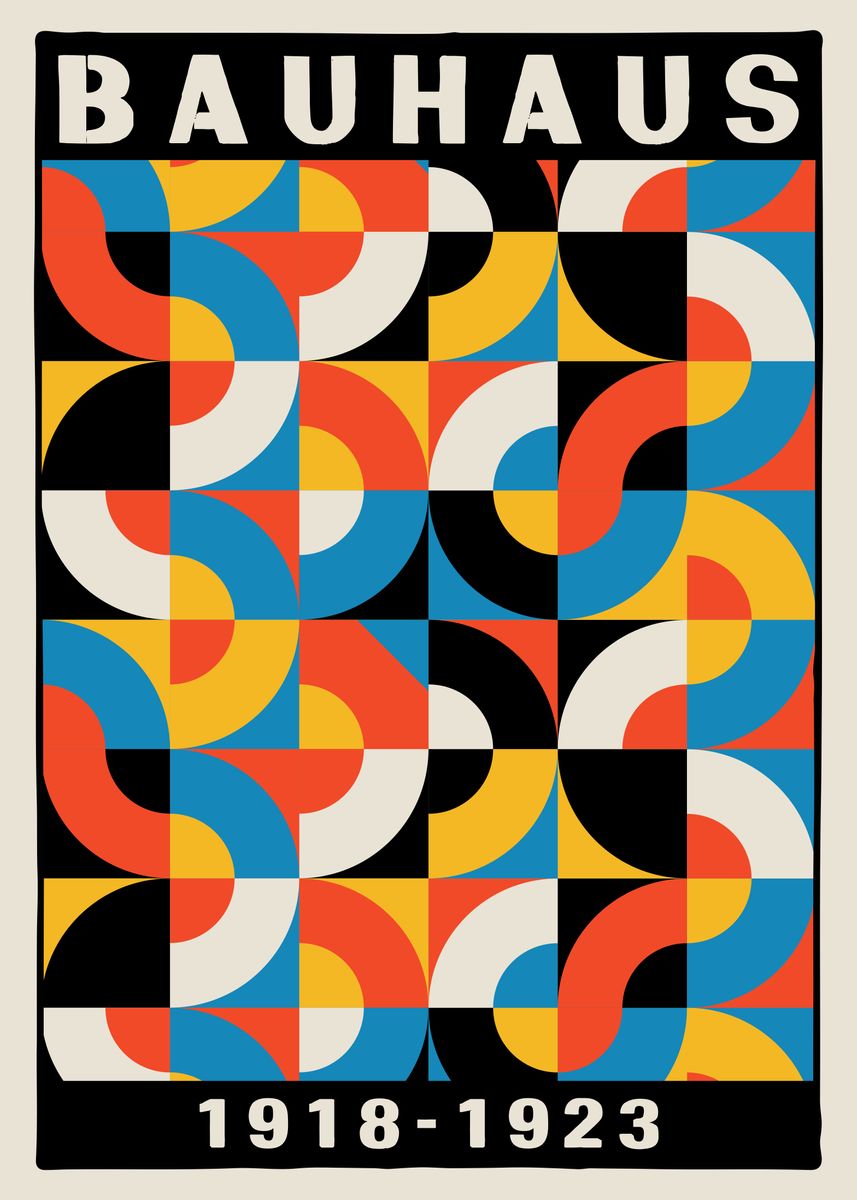 'Bauhaus Geometry' Poster, picture, metal print, paint by BluePinkPanther | Displate