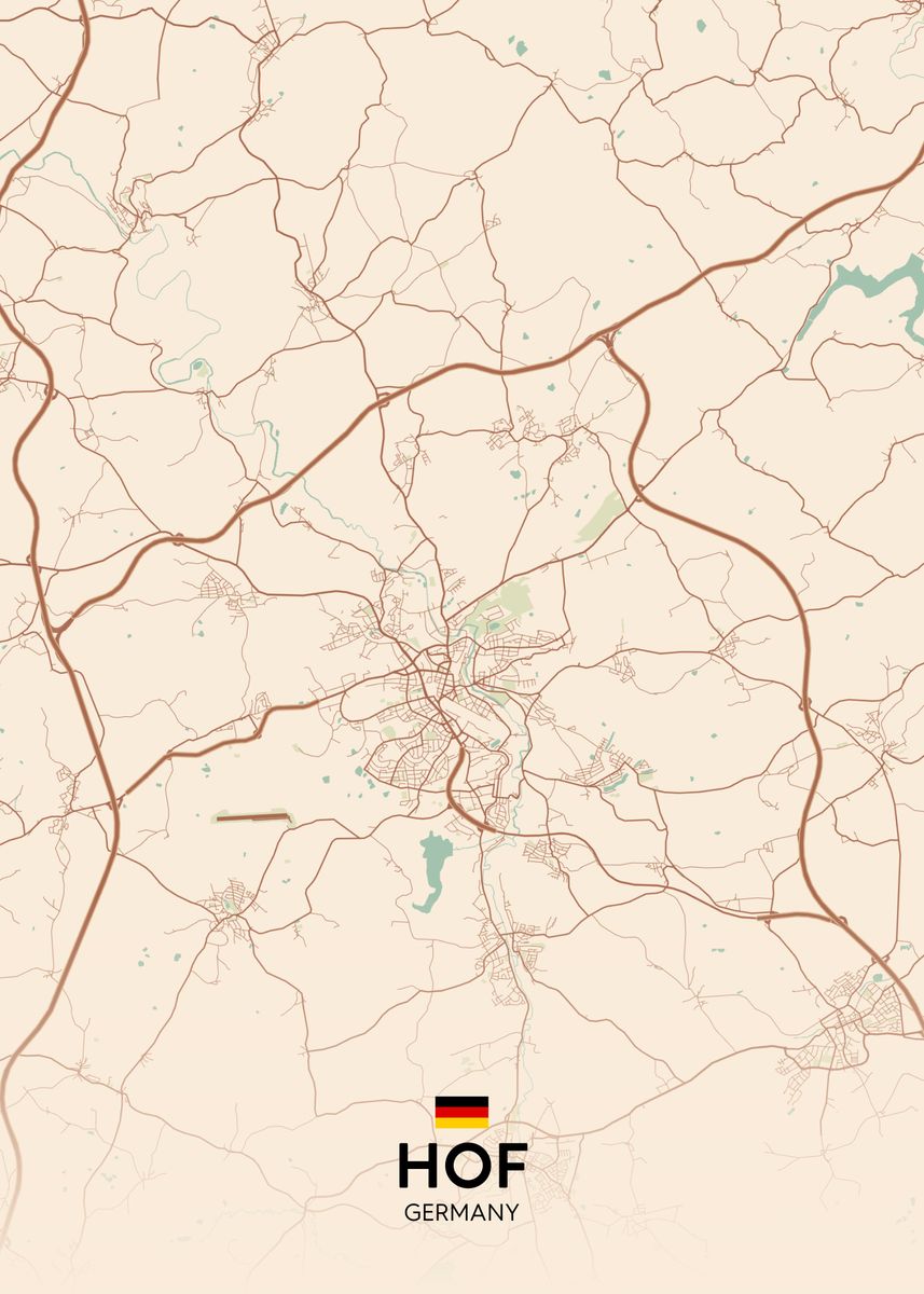 'Hof DE' Poster, picture, metal print, paint by IMR Designs | Displate