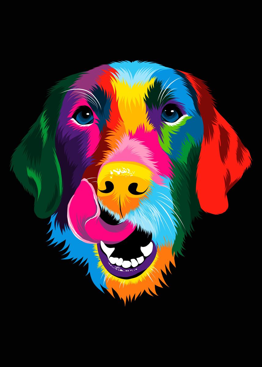 'Labrador retriever' Poster, picture, metal print, paint by Le Duc Hiep ...