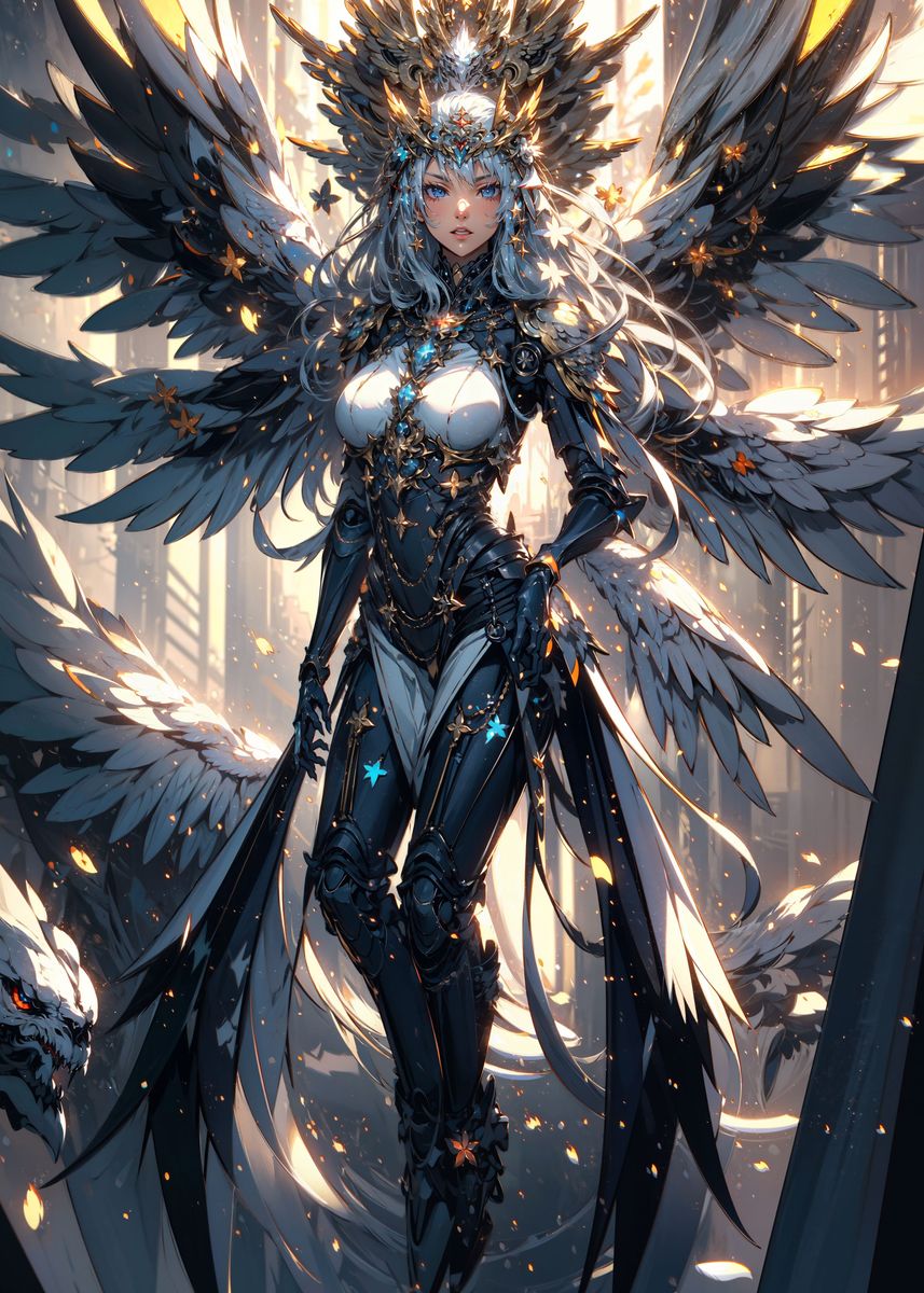 'Beautiful dark angel' Poster, picture, metal print, paint by Lukasz ...