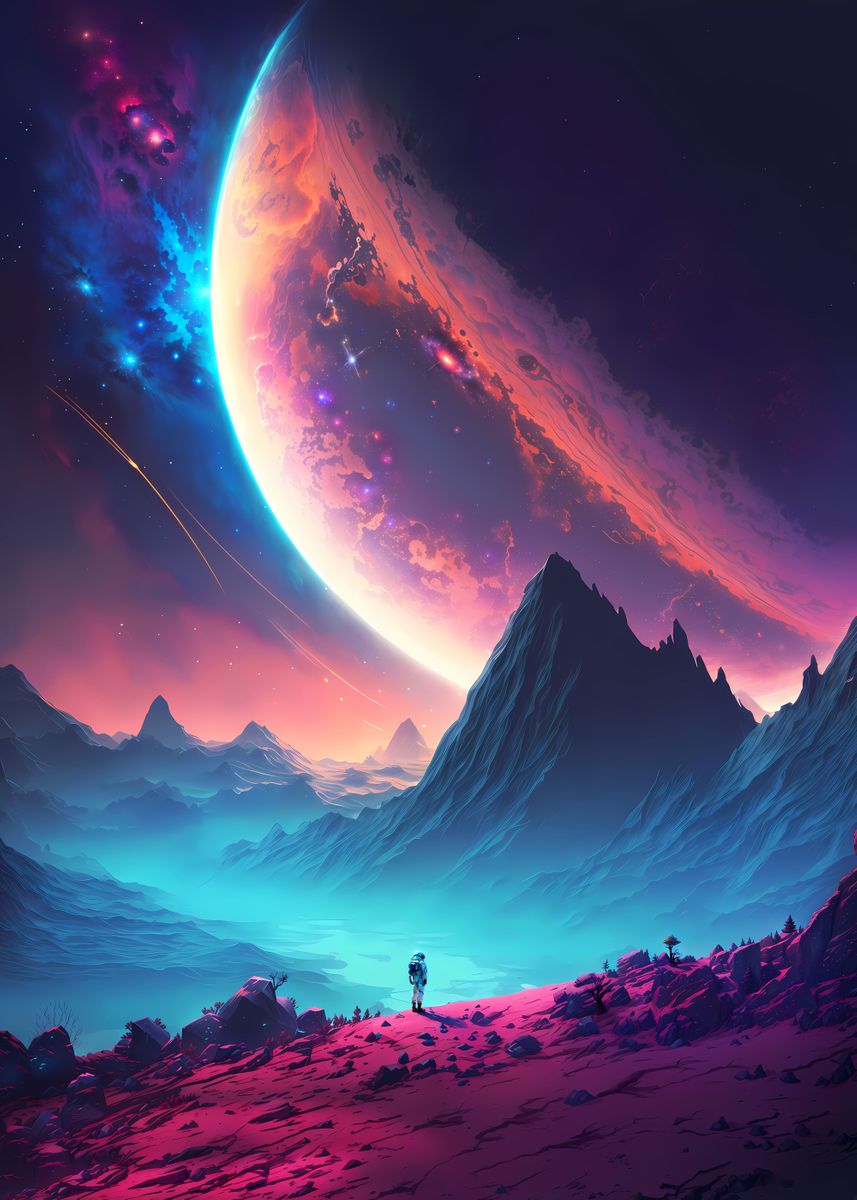 'Explore The Spacescape' Poster, picture, metal print, paint by Luong ...