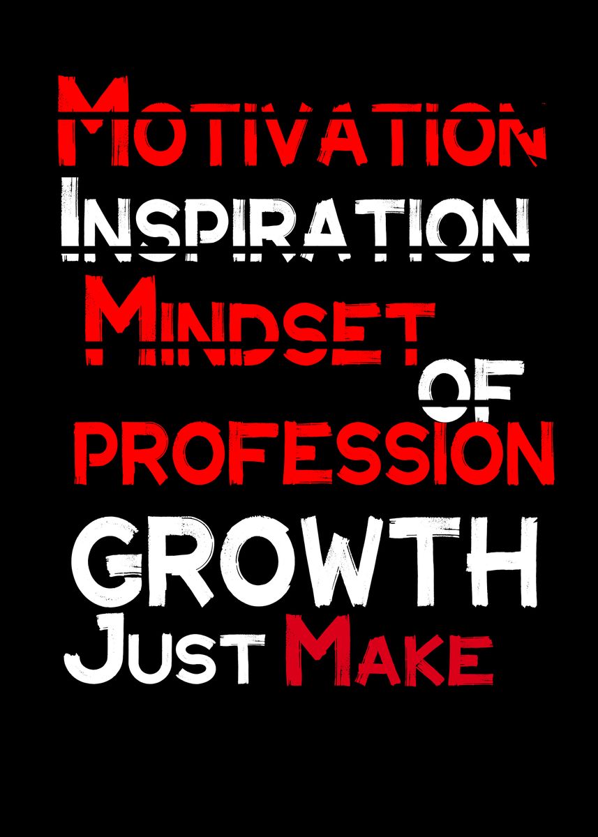 'Motivated Mindset' Poster, picture, metal print, paint by ...