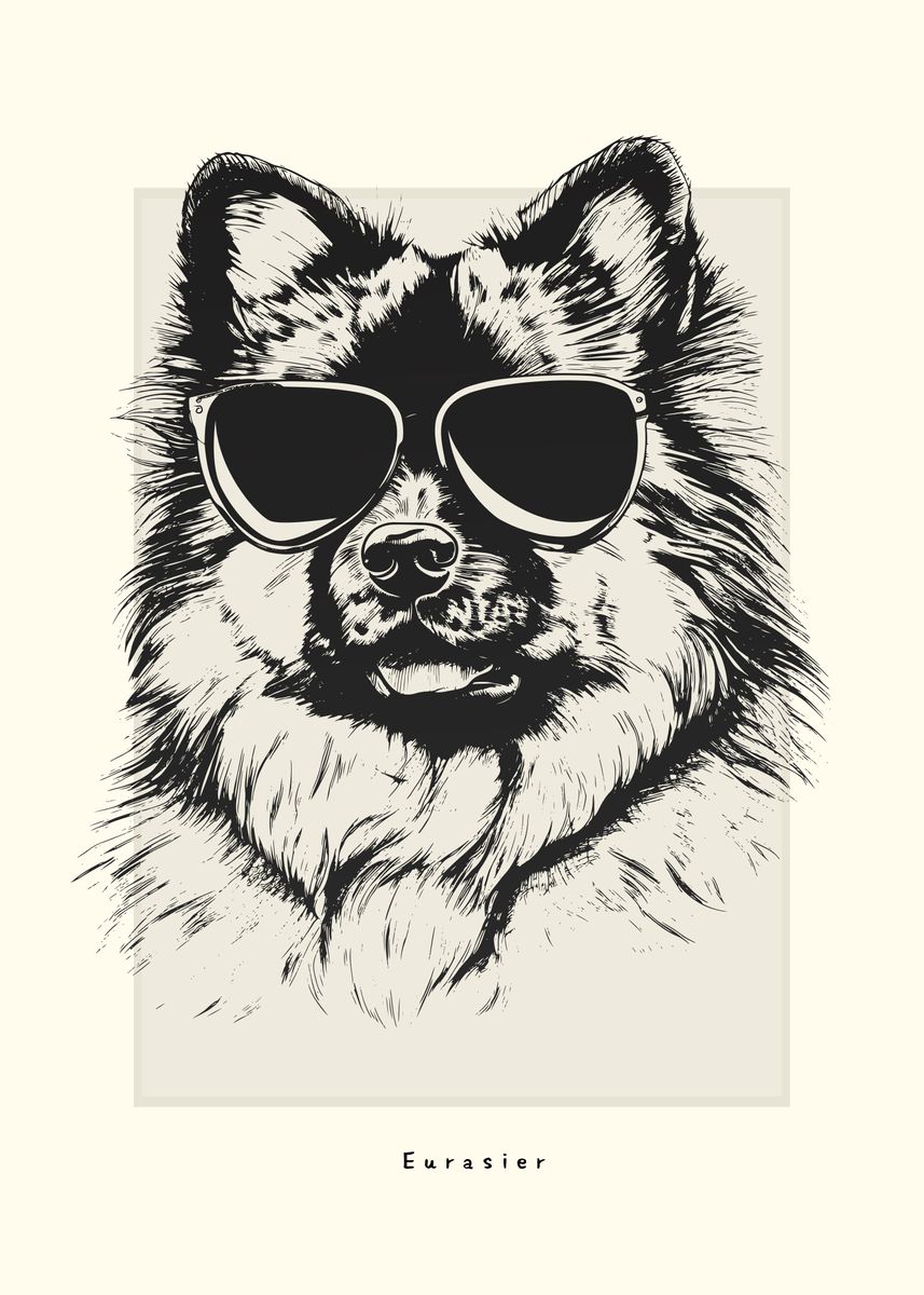 'Eurasier Illustration' Poster, picture, metal print, paint by Rafael ...