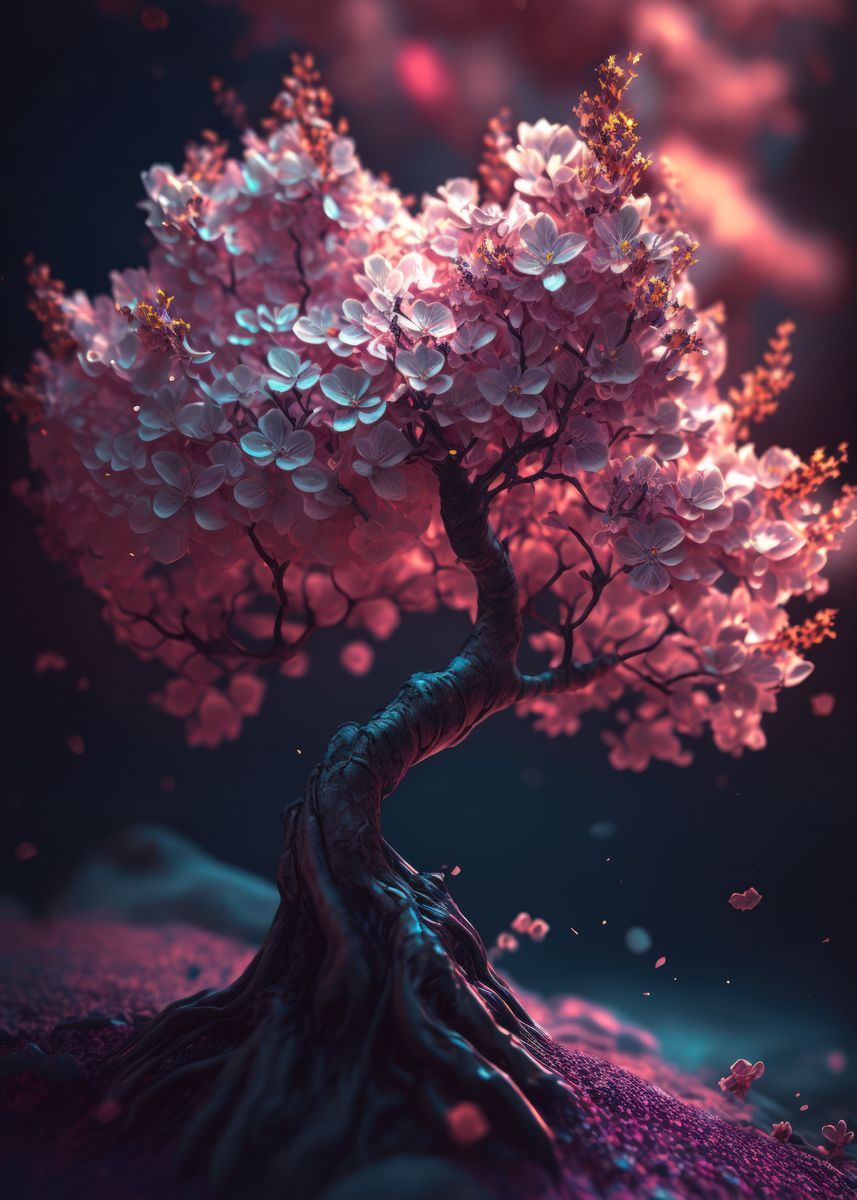 'Cherry Blossom Tree' Poster, picture, metal print, paint by Creative ...