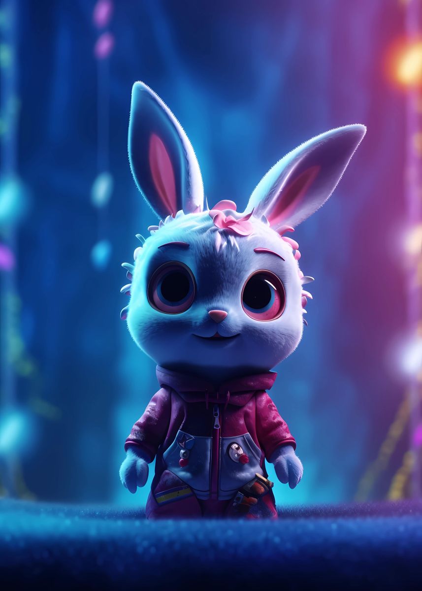 'Anthropomorphic Rabbit' Poster, picture, metal print, paint by ...