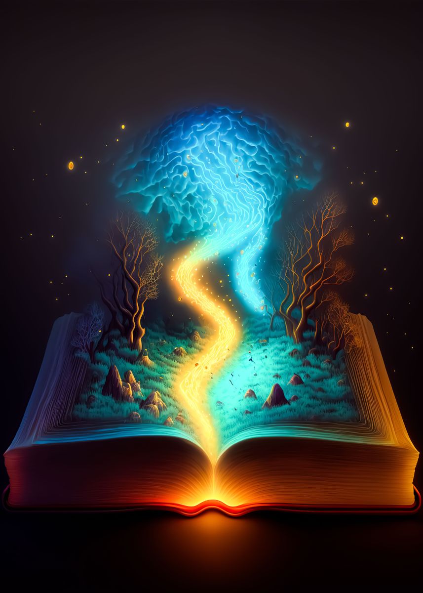 'mystery books' Poster, picture, metal print, paint by Isla Daven ...