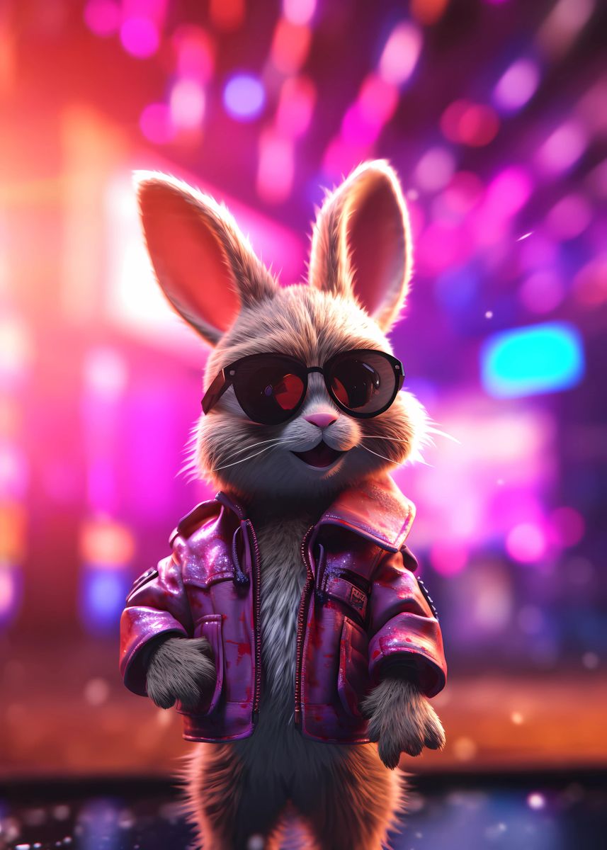 'Anthropomorphic Rabbit' Poster, picture, metal print, paint by ...