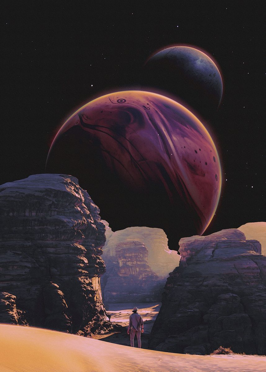 'Spaceborne Sand' Poster, picture, metal print, paint by Jess Gaspar ...