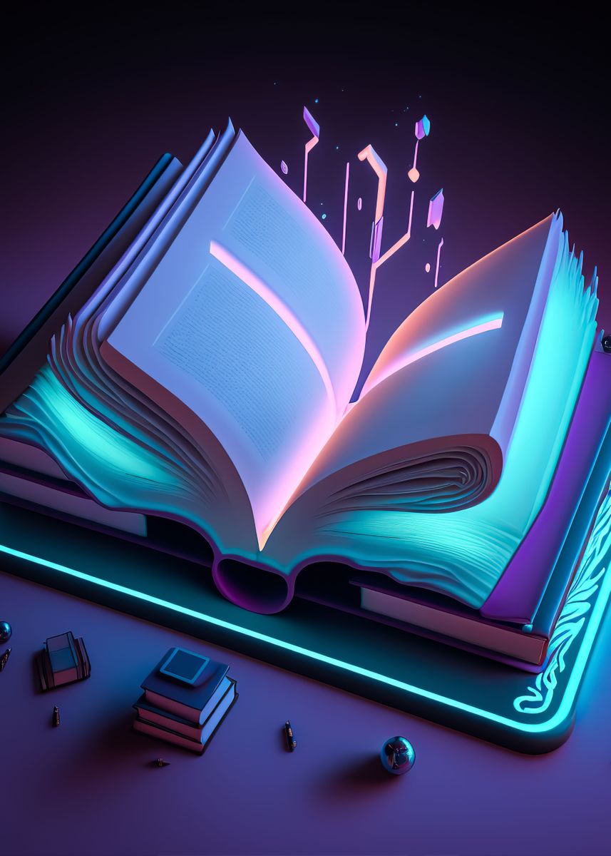 'mystery books' Poster, picture, metal print, paint by Isla Daven ...