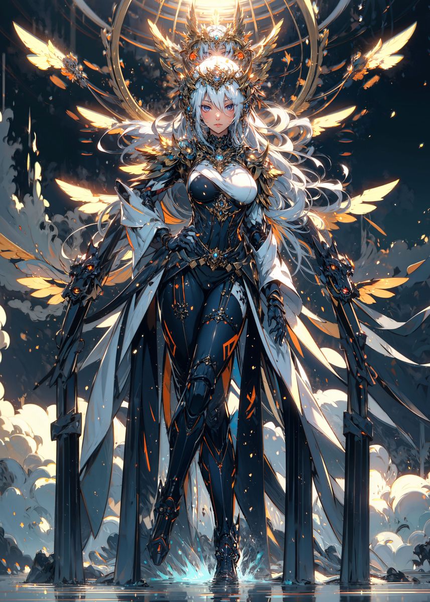 'Beautiful dark angel' Poster, picture, metal print, paint by Lukasz ...