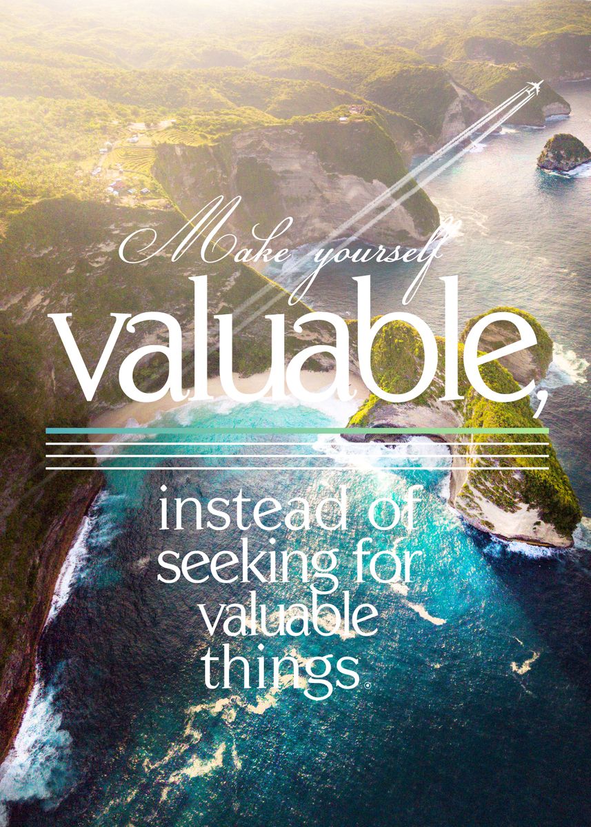 'You Value' Poster, picture, metal print, paint by Mitchel Franco ...