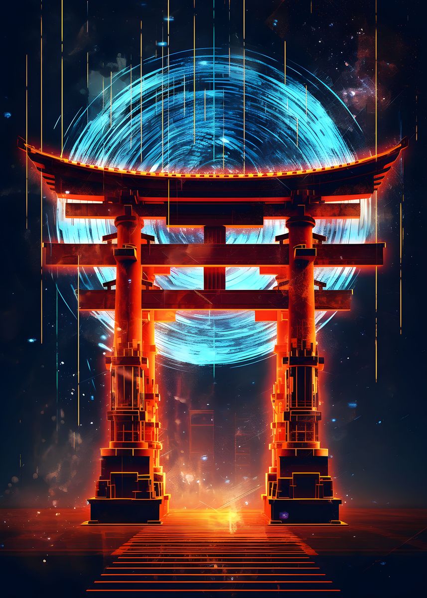 'Japan Shinto Torii Gate' Poster, picture, metal print, paint by Tracy ...