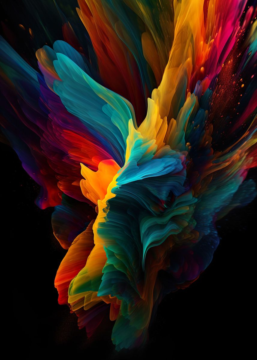 'Abstract Color Splash' Poster, picture, metal print, paint by AyrioArt ...