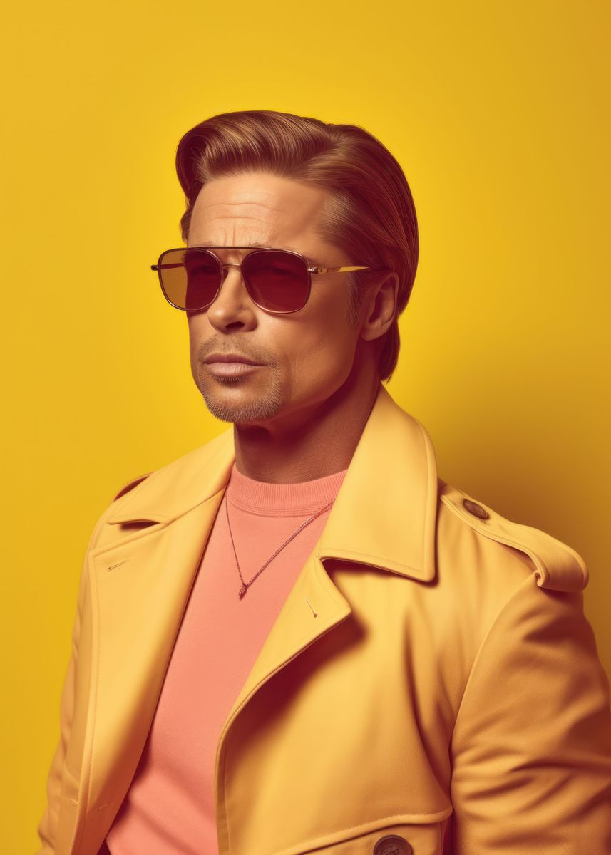 'Brad Pitt Vogue Art' Poster, picture, metal print, paint by Lootprint ...