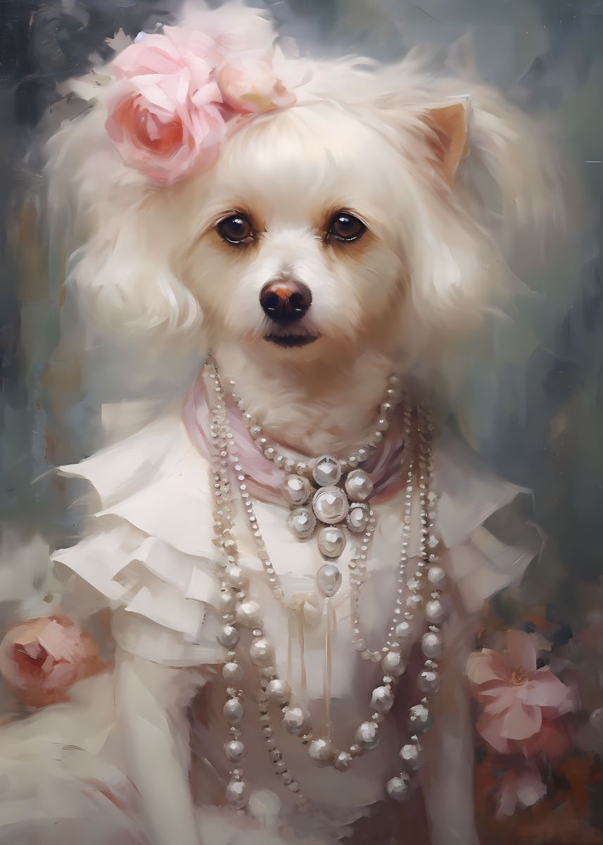 'Pampered Puppy 08' Poster, picture, metal print, paint by Misty Allen ...